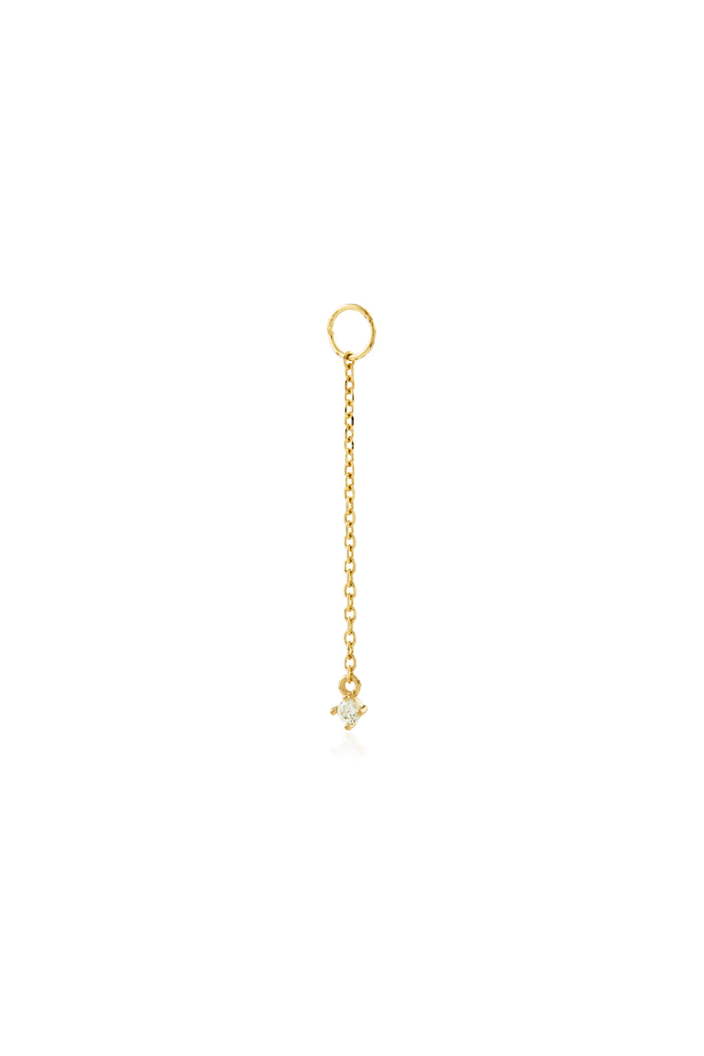 Solid Gold Hanging Gem Chain Charm | 14ct Gold Charm | Tish Lyon