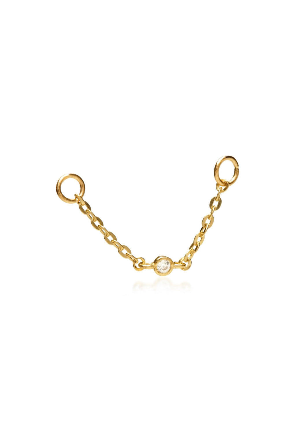 Solid Gold Hanging Chain with Gemstone | 14ct Gold Necklace | Tish Lyon