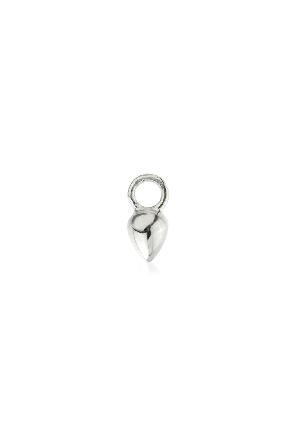 9 Carat Solid White Gold Tear Drop Hoop Charm for Hinge Segment Ring ...