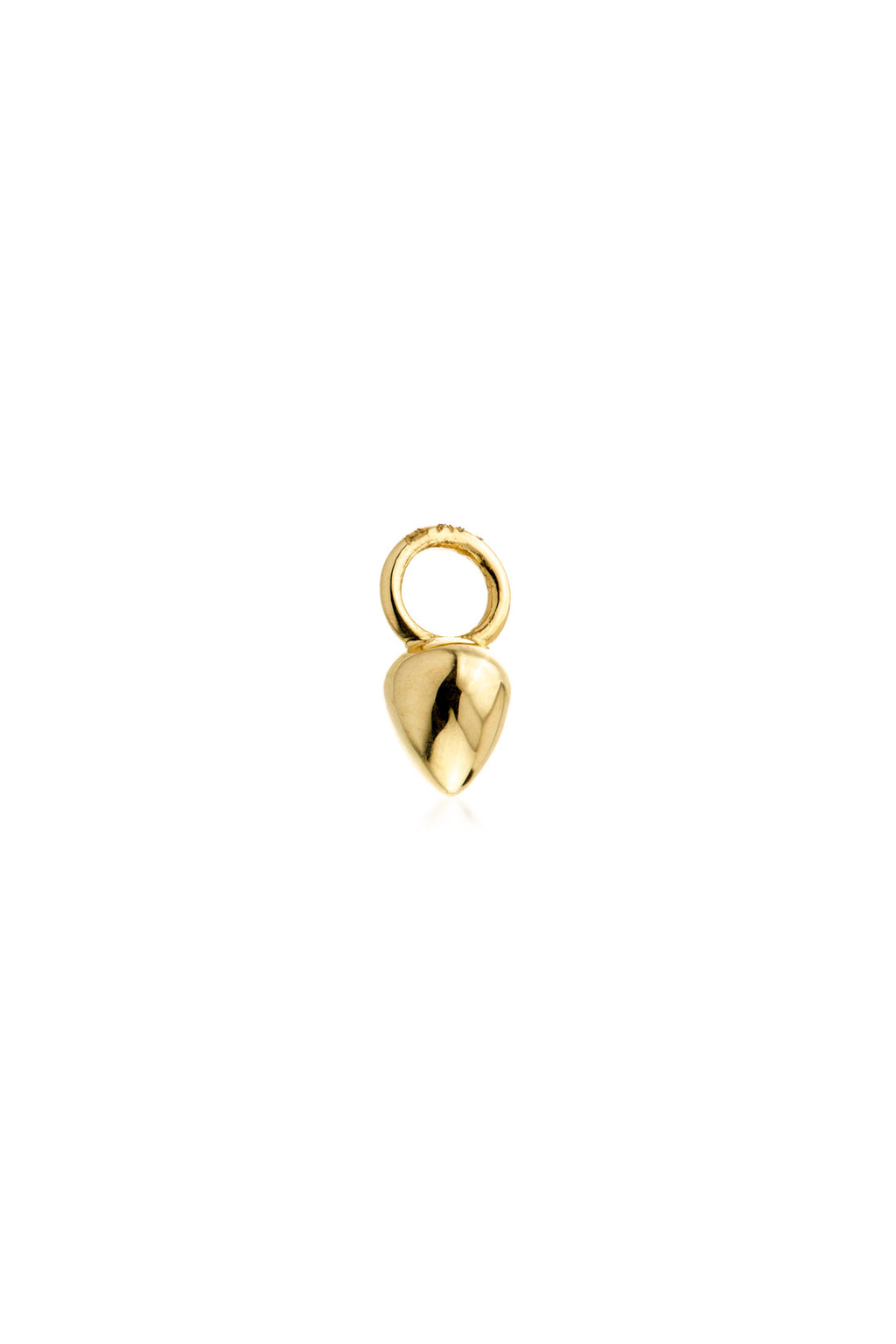 9 Carat Solid Yellow Gold Tear Drop Hoop Charm for Hinge Segment Ring ...