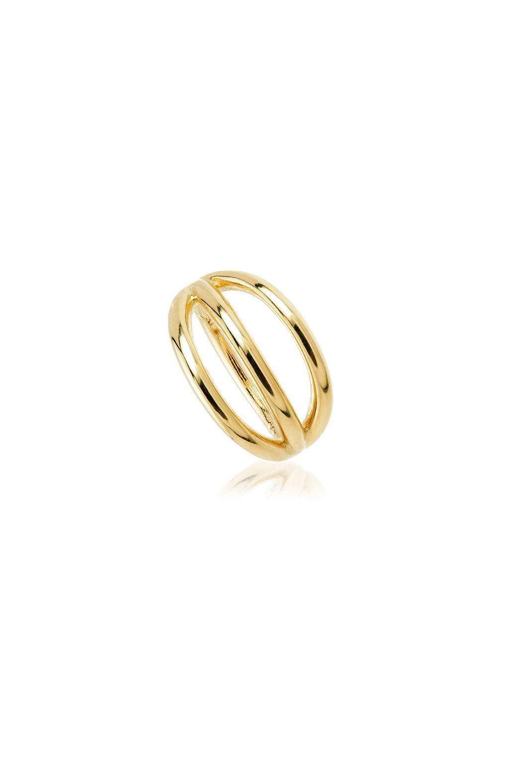 Solid Gold Triple Band Hinged Earring - Gold | Tish Lyon