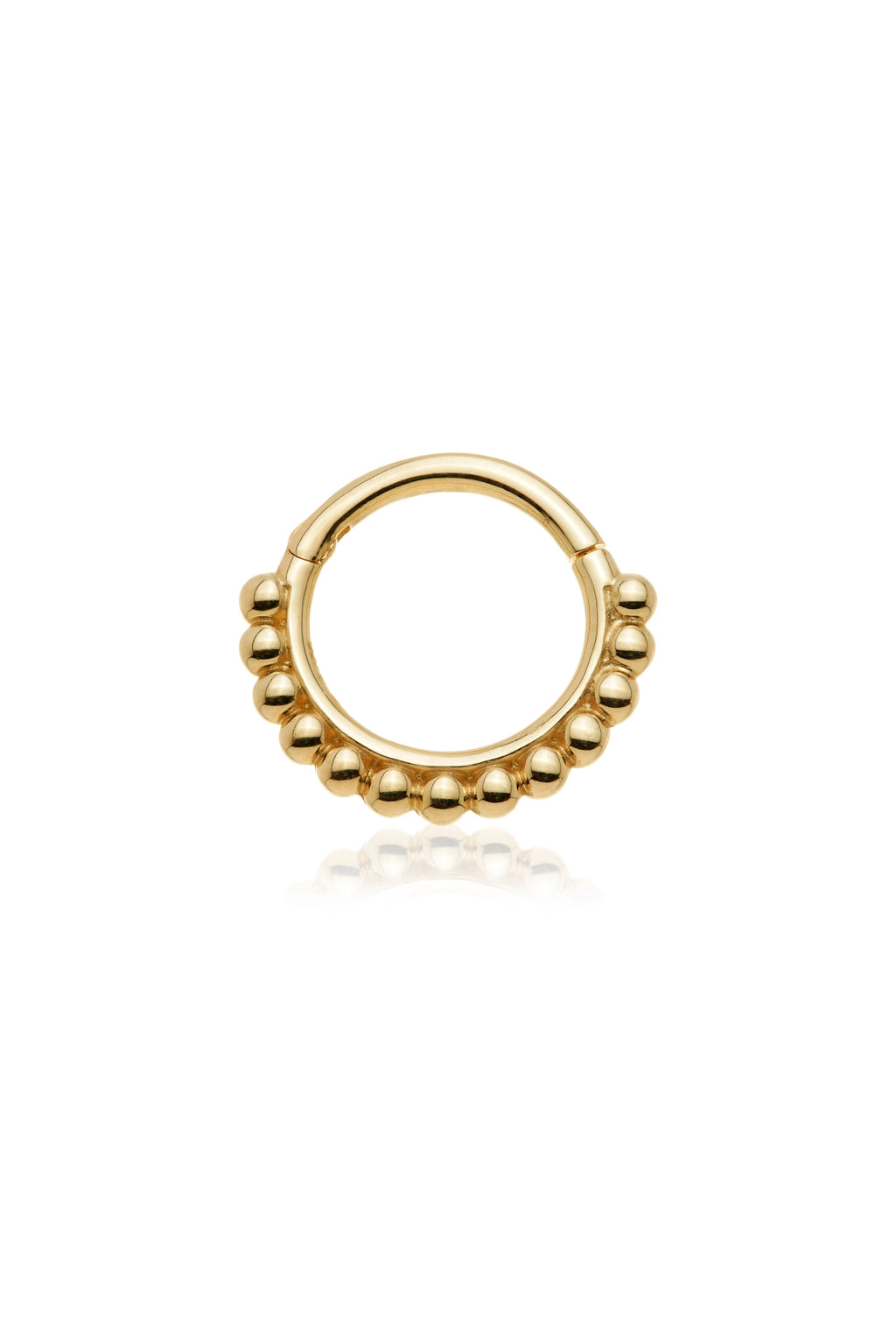 Solid Gold Multi-Ball Hinged Daith & Septum Ring - Gold | Tish Lyon