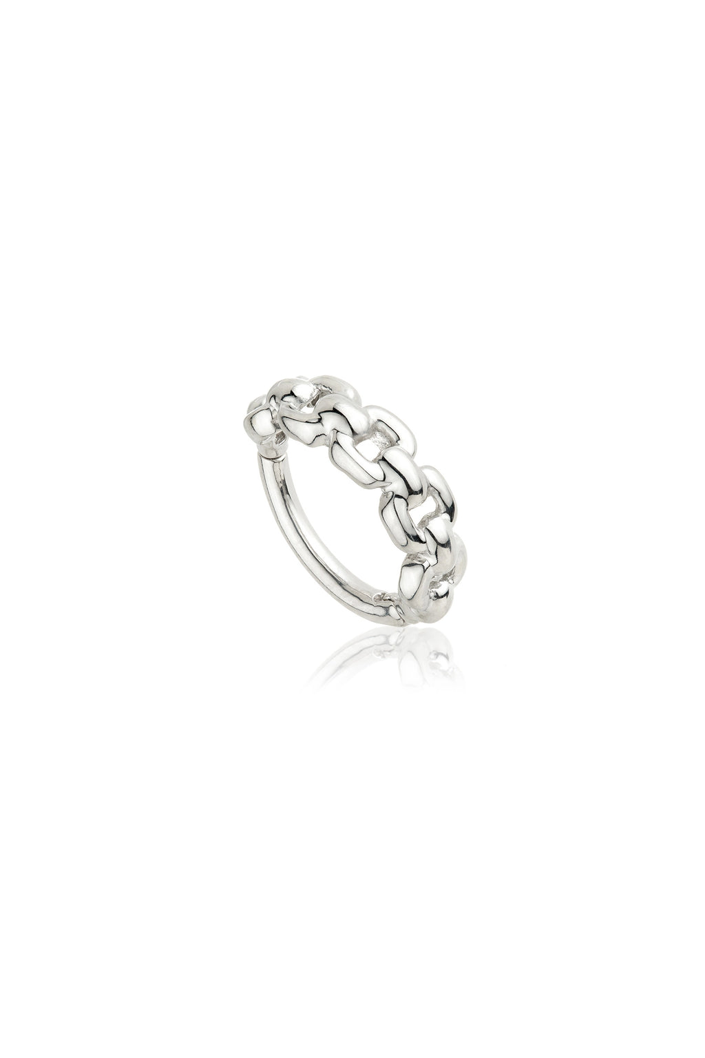 Solid Gold Chain Hinge Ring - White Gold | Tish Lyon